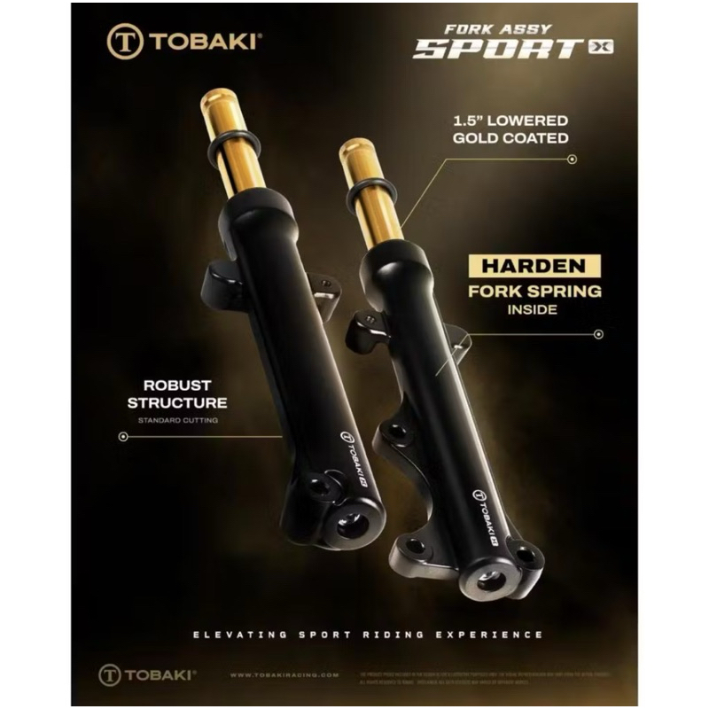 FORK TOBAKI PRO X LC135 Y15ZR Y16ZR LAGENDA115 NVX155 LC135 V8 RSX ...