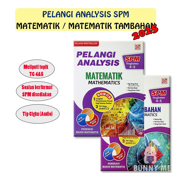 [BUNNY] 2025 Exercise Book: Rainbow Analysis SPM Form 4, 5 Mathematics ...