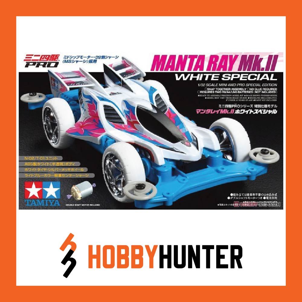 Tamiya Pro Series Mini 4WD [94709] MS Chassis Manta Ray MK.II White ...