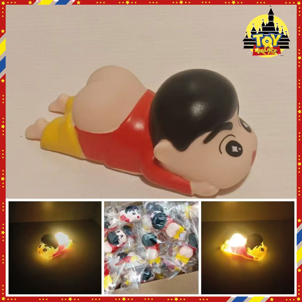 Touch Sense Crayon Shin-Chan Night Light Cute Patting Soft Lamp Kids ...
