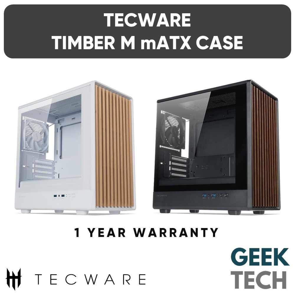 TECWARE Timber M Wood Front Panel High Airflow mATX Casing with 4x ...