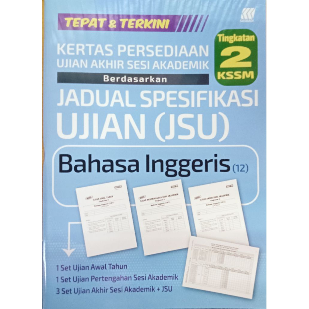 UASA JADUAL AVAILABLE PAPER EXAMINATION SPECIFICATION (JSU) ENGLISH ...