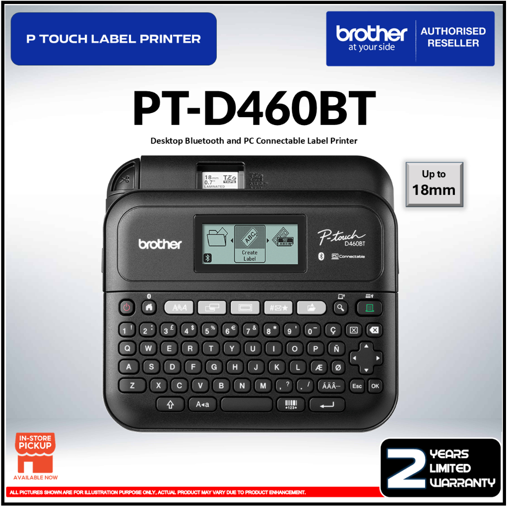 Brother Label Maker Printer P-Touch PT-D460BT Business Expert Connected ...