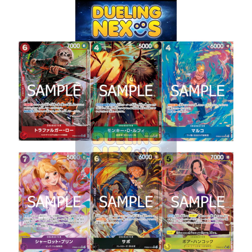 One Piece Card Game - PRB2 PRB02 PRB2-002 -005 -008 -010 -014 -017 SR ALTERNATE ART SUPER BANDAI ...