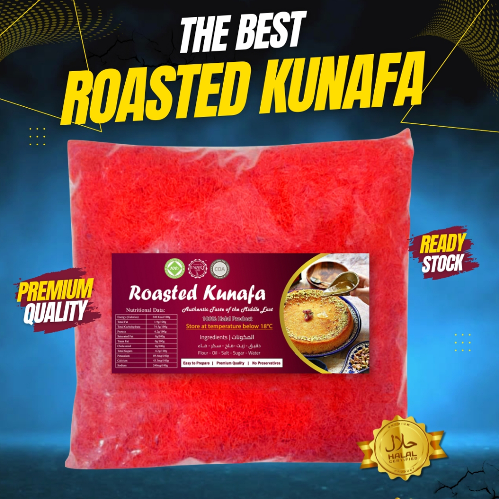 Red Velvet Roasted Kunafa Dough – Halal Ready-Made Pastry for Cheese ...