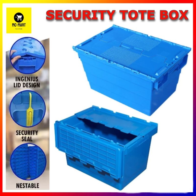 Plastic Security Tote Box Stackable Storage Box Bekas Industri 储物盒 ...