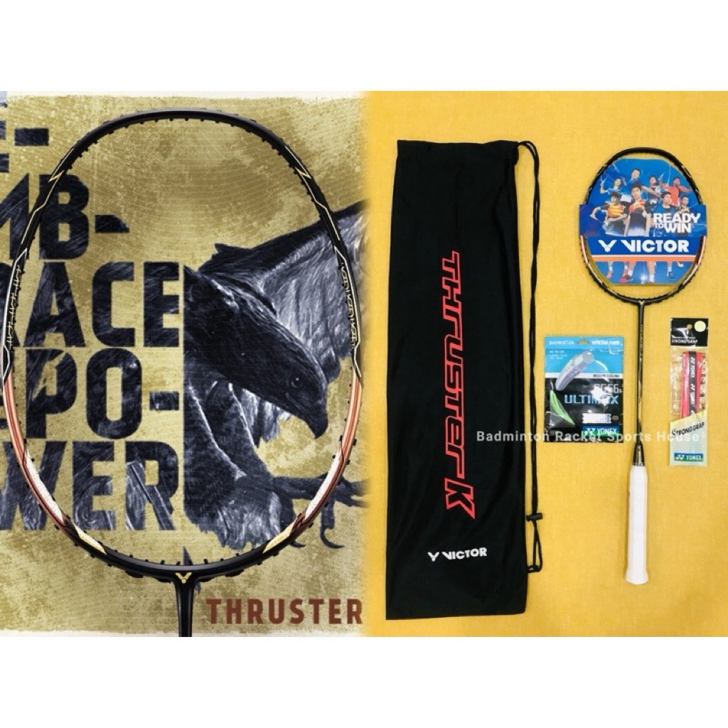 VICTOR THRUSTER F Black 4U5G Badminton Racket | Shopee Philippines