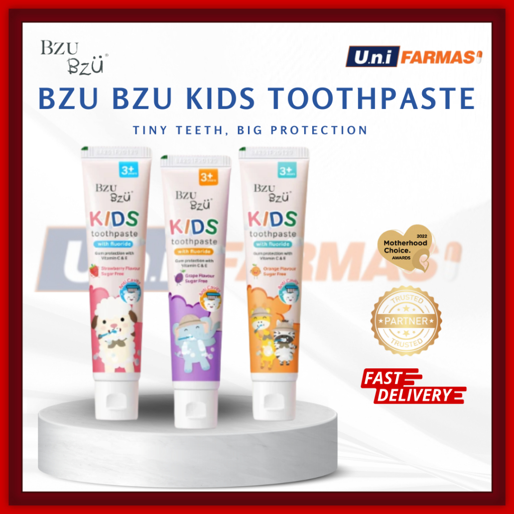 BZU BZU KIDS TOOTHPASTE 50G WITH FLUORIDE | Shopee Philippines