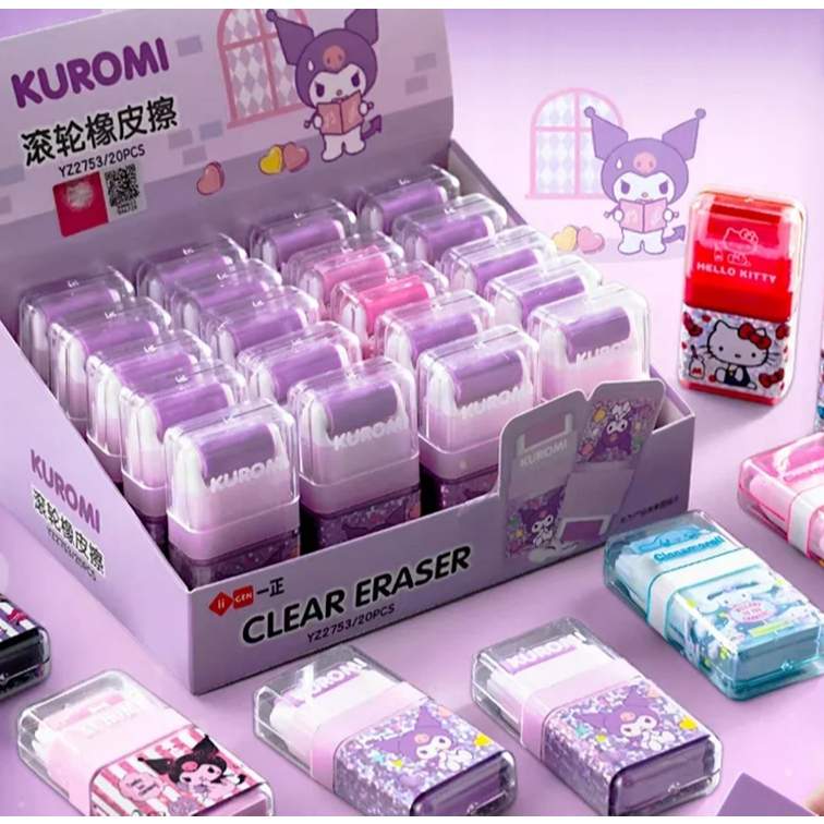 AKINA SAVE 20's Cute Sanrio kuromi image double headed eraser kuromi ...