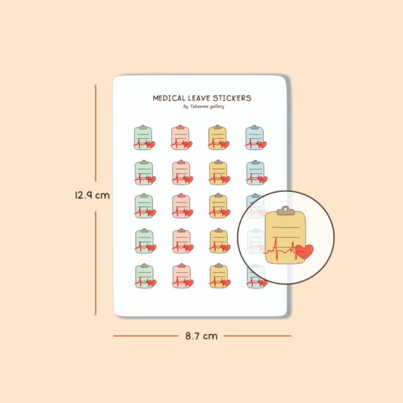 Medical Leave Check Up Sticker Aesthetic Bujo Planner | Shopee Philippines