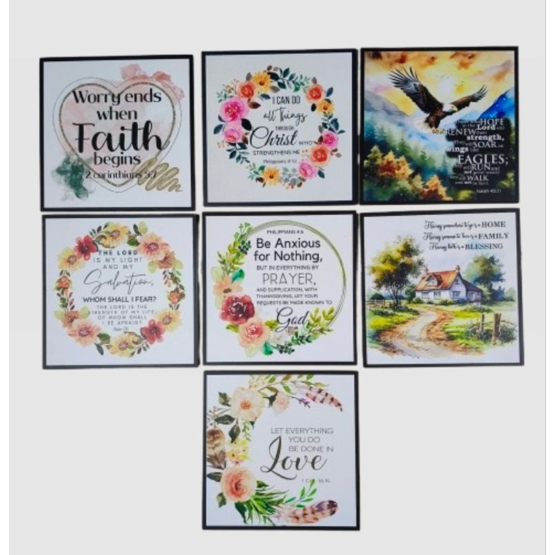 MDF Wall Plaque with Bible Verse 24 cm (Matt Finishing ) * Christian ...