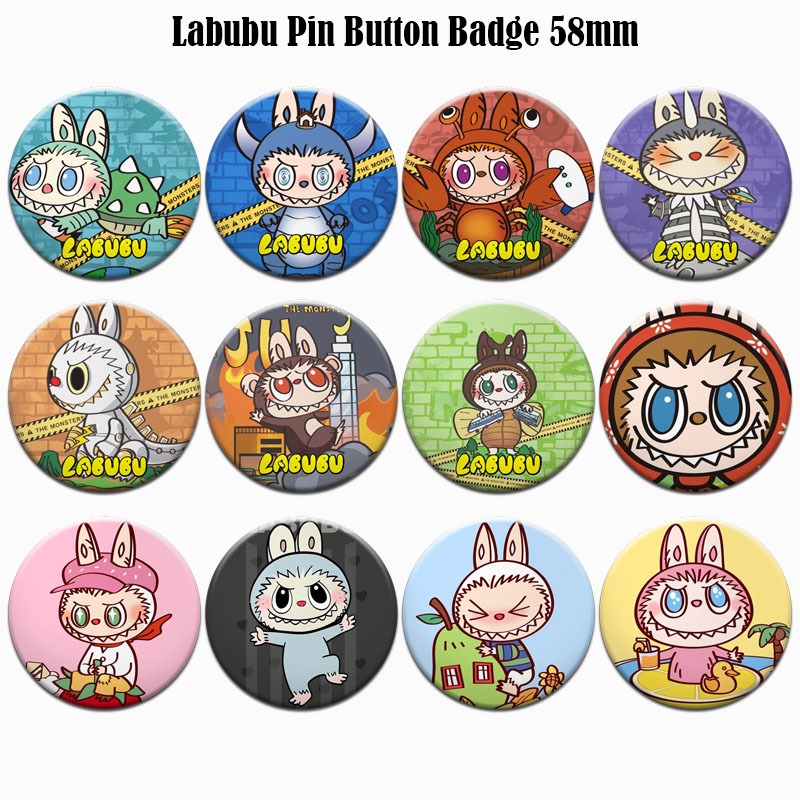 Labubu Pin Button Badge 58mm | Shopee Philippines
