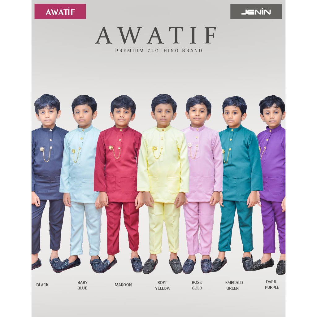 Baju Melayu Cekak Musang Kids Cekak Musang Baju Melayu Budak Scuba ...