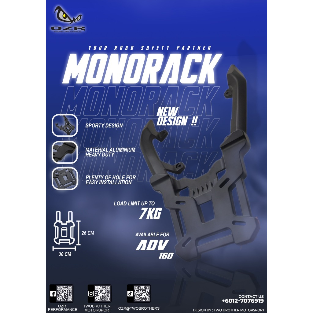 MONORACK ADV160 MOTORCYCLE HAEVY DUTY/MONORACK ADV160 MOTORCYCLE HAEVY ...