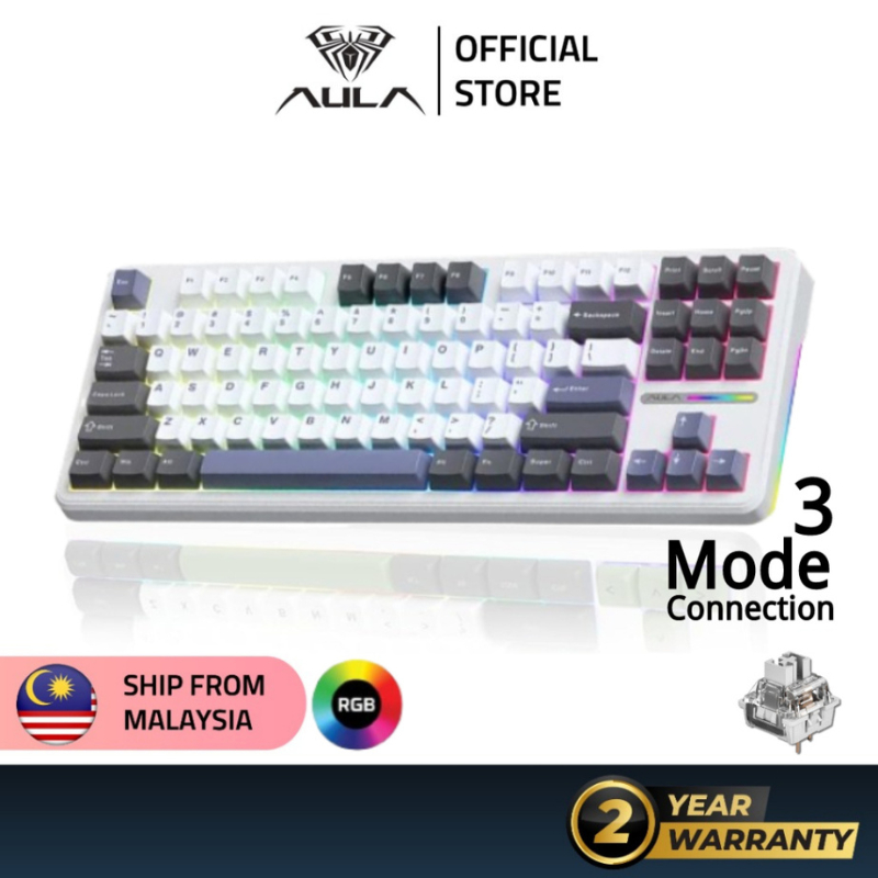 AULA F87 Mechanical Keyboard RGB 87Keys Customized Gateway Structure ...