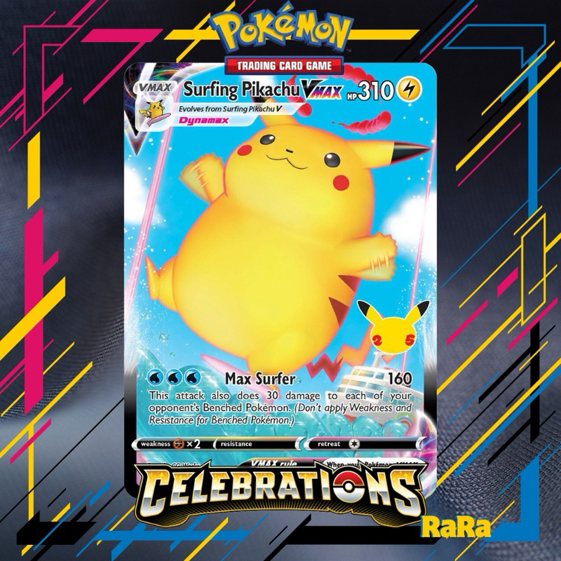 Surfing Pikachu VMAX - Celebrations (CLB) | Shopee Philippines