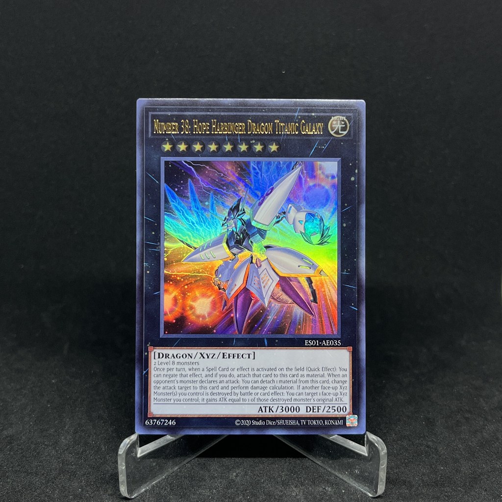 YUGIOH - Number 38: Hope Harbinger Dragon Titanic Galaxy - Ultra UR ( ES01-AE035 ) [ JY CARD ...
