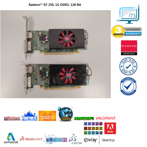 New-Old Dell, RadeonTM R7 250 128-Bit DVI DisplayPort 1.2 UEFI Low ...