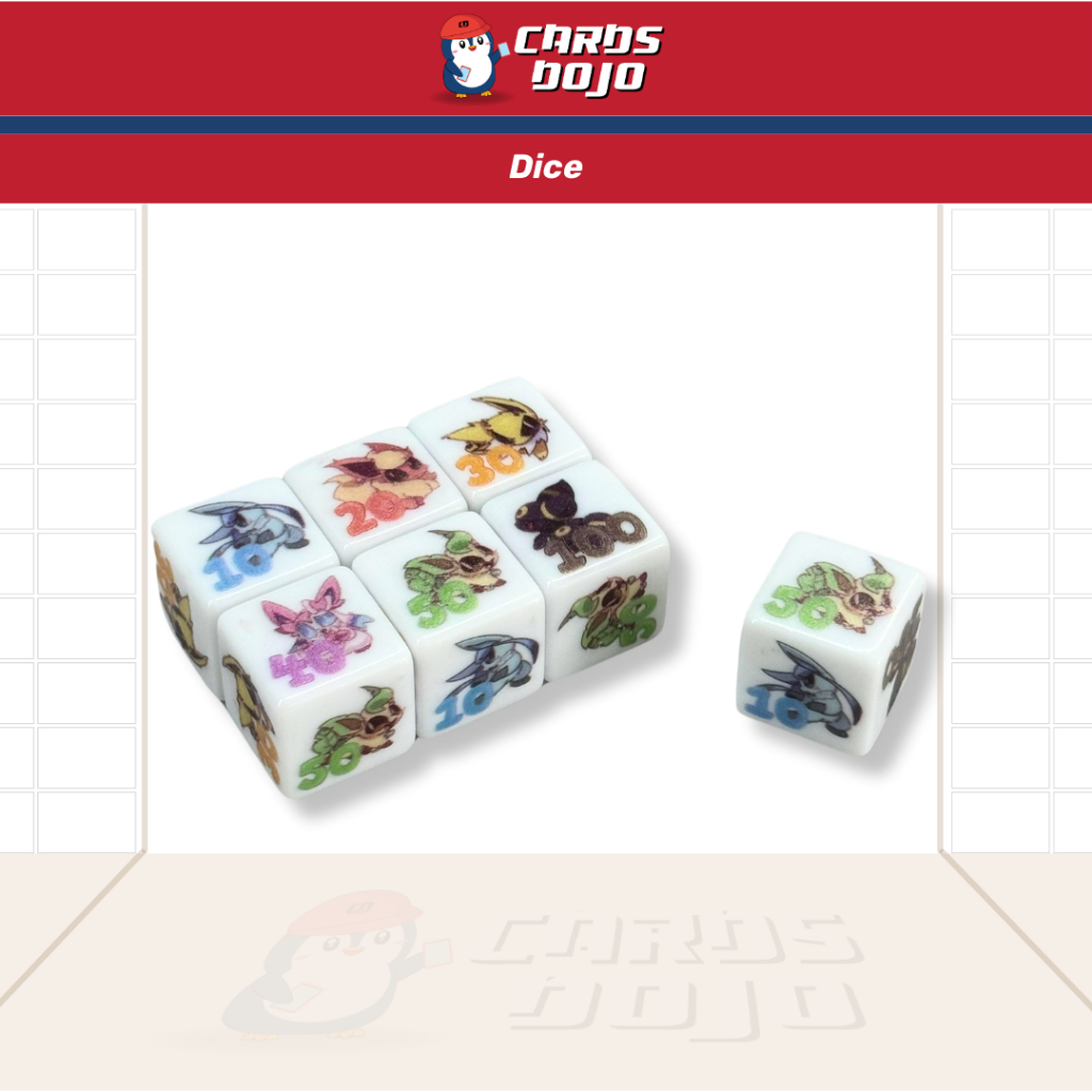 Pokemon TCG Damage Counter Dice & Coin Flip Dice for Pokemon Trading ...