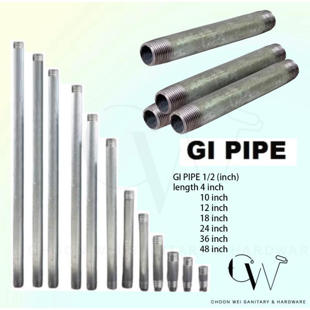 GI Pipe 1/2'' /GI Galvanized Iron Besi Pipe /GI Pipe With Thread Both ...