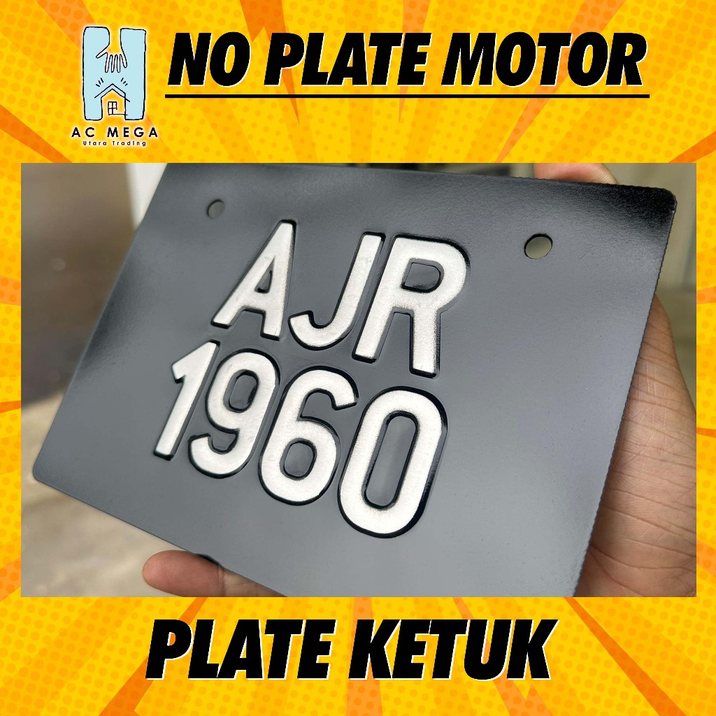 NO PLATE KETUK PLATE KETUK PLATE BESI NO PLATE TAHAN LASAK | Shopee ...