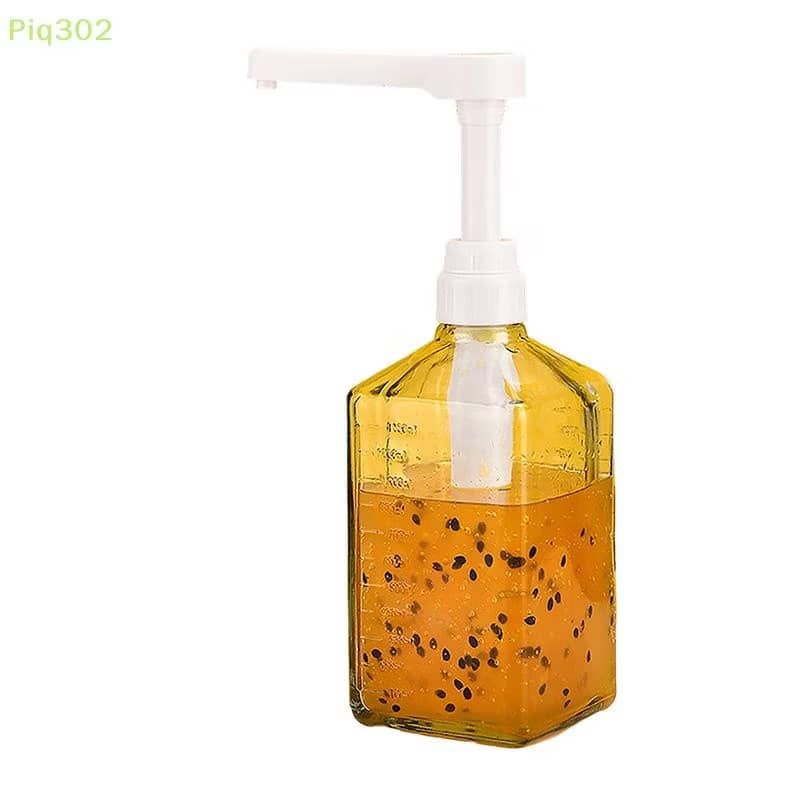 Glass Sugar Press Bottle 10cc Hand Pump Liquid Oil Dispenser Milk Tea Shop Coffee | Shopee ...