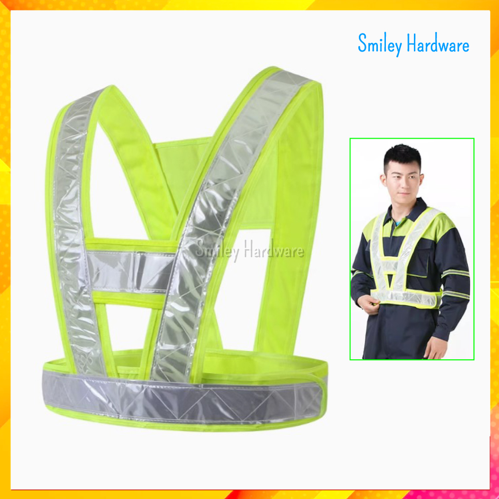 Safety Reflective Vest With Velcro Tape Fluorescent Yellow Vest ...