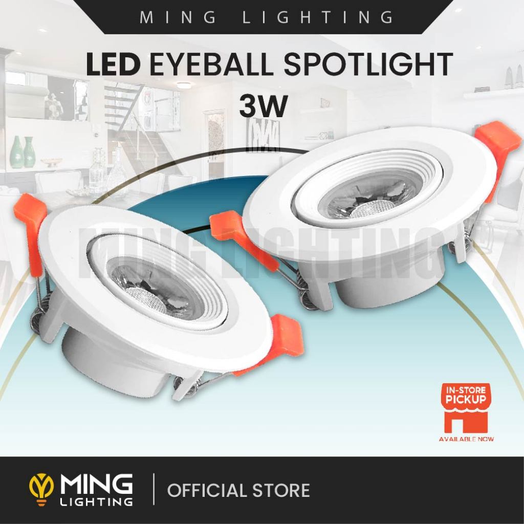 LED Eyeball Spotlight 3W Recessed Downlight Home Lighting Room Ceiling ...