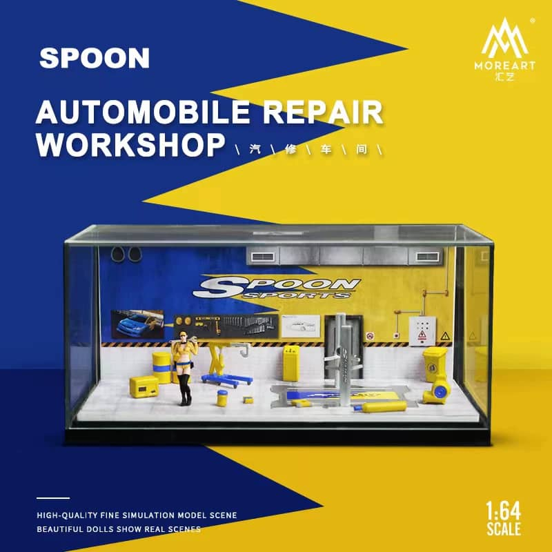 Spoon Garage Diorama set 1:64 Moreart scale model diorama | Shopee ...