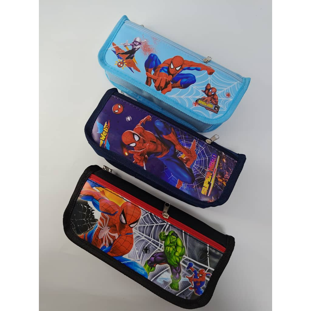 Beg / Kotak / Bekas Pensel Spiderman dengan Dua Zip / Spiderman Pencil ...