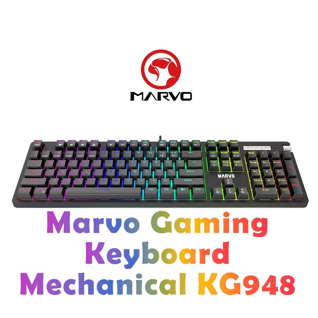 MARVO KG948 Full Size Mechanical Programmable Gaming RGB Keyboard with ...