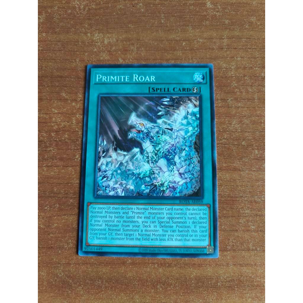 Yugioh : ROTA-JP059 ROTA-AE059 Primite Roar (COMMON) | Shopee Philippines