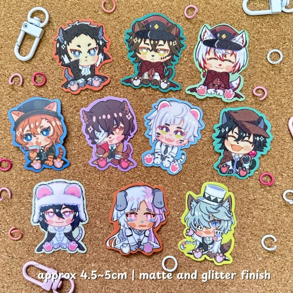 Bungou Stray Dogs Glitter and Matte Waterproof Stickers | Shopee ...