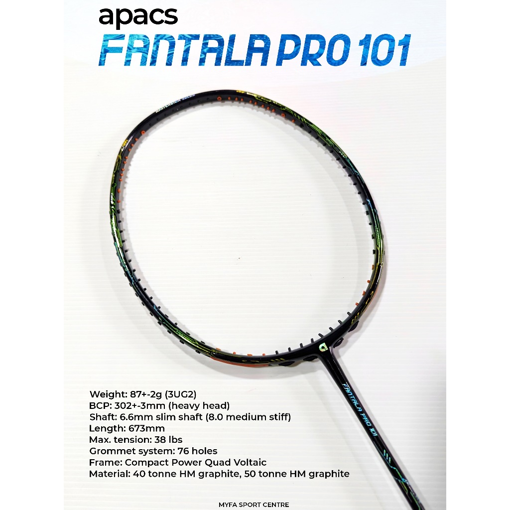 Fantala Pro 101 - Apacs Badminton racquet (3UG2) | Shopee Philippines