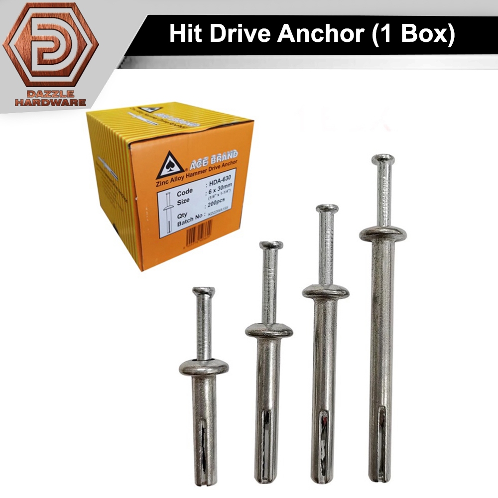 [1box] Ace Hit drive anchor hit anchor hammer drive anchor wall plug ...
