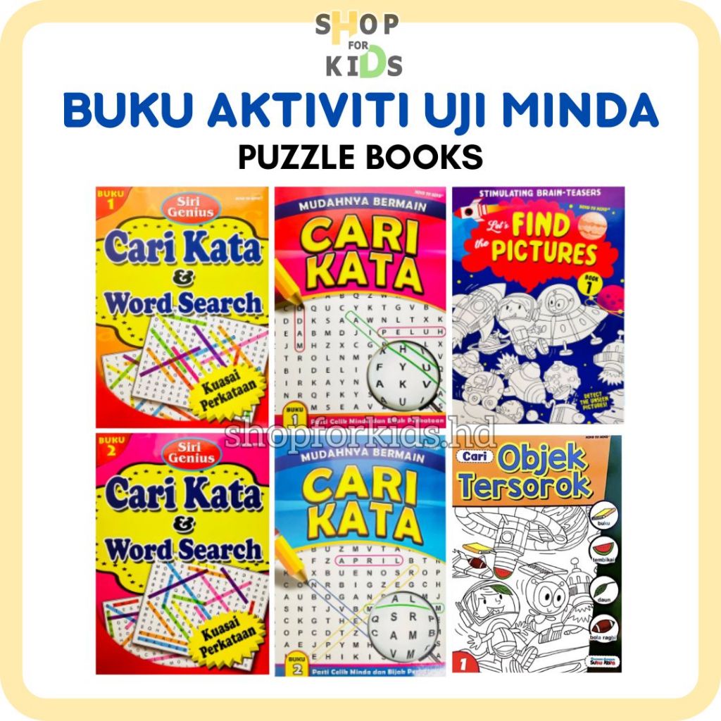 WORD SEARCH / FIND THE PICTURE / CARI KATA / CARI OBJEK Buku Aktiviti ...