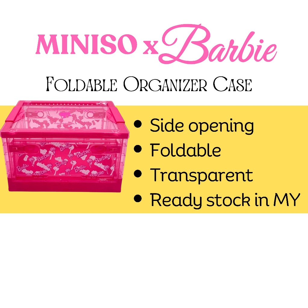 MINISO x Barbie Side Opening Organizer Storage Box | Shopee Philippines