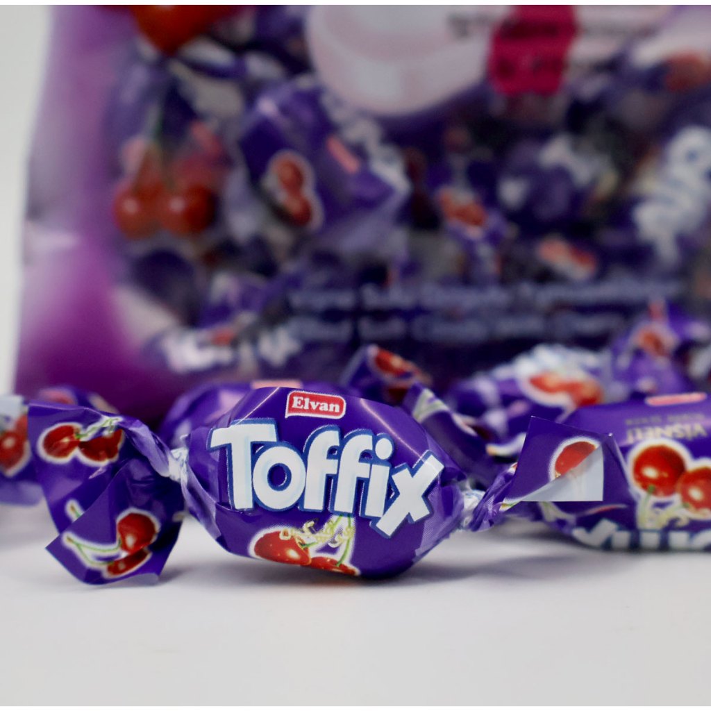 TOFFIX SOFT CANDY WITH CHERRY ,ORANGE ,STRAWBERRY ,APPLE JUICE BY ELVAN ...