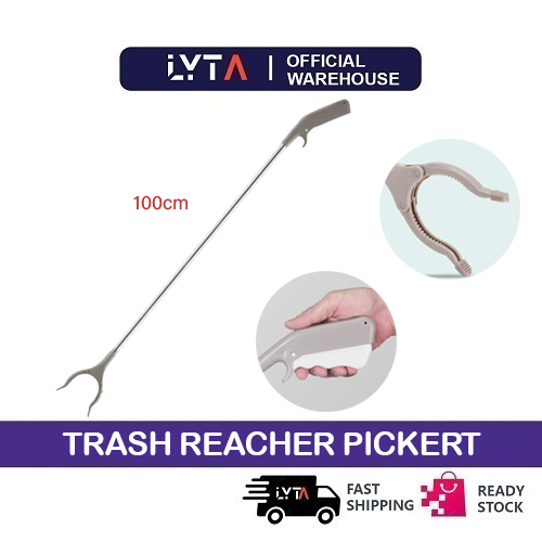 Stainless Steel Helper Stick Garbage Picker Outdoor Pickup Long Trigger ...