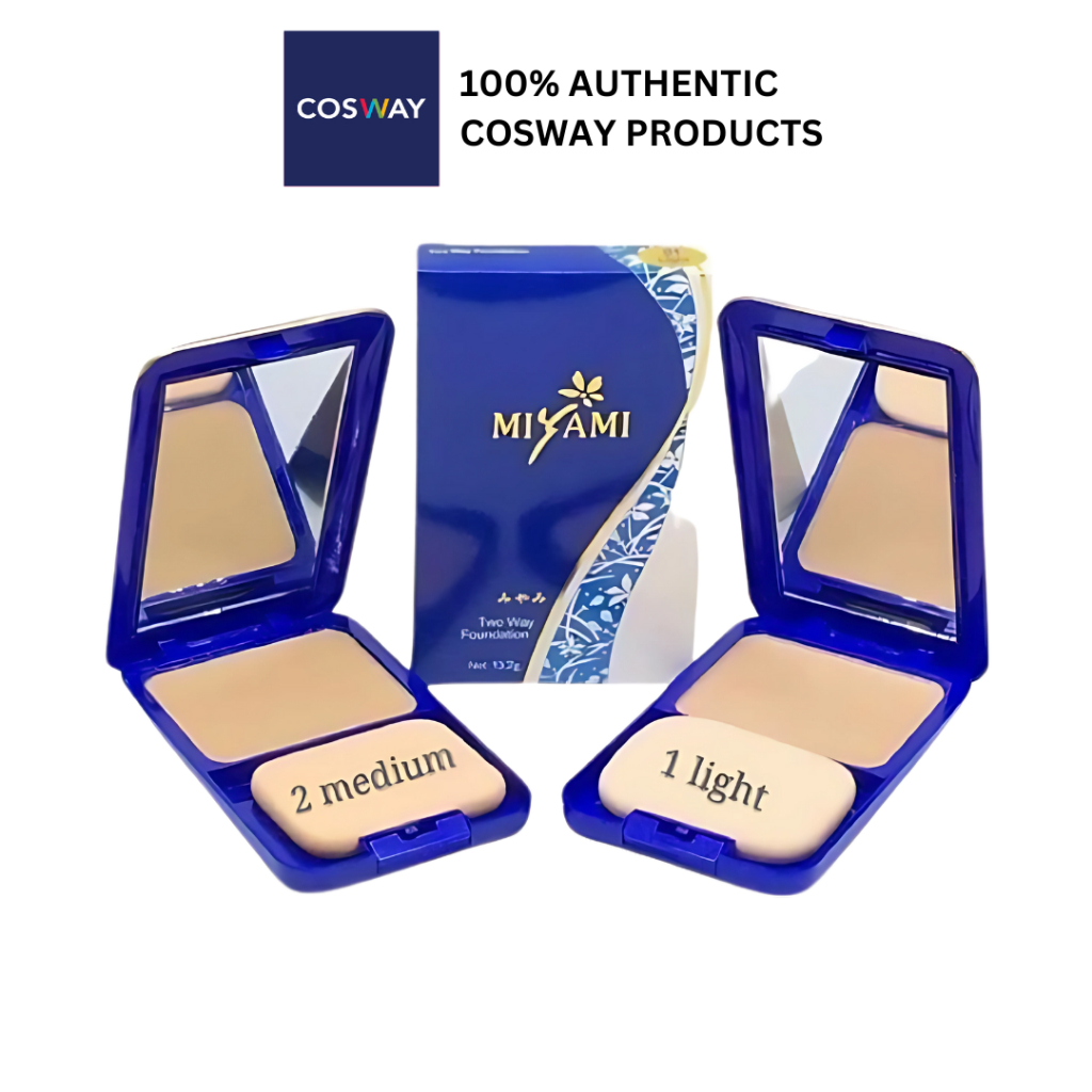 COSWAY Miyami Two Way Foundation Light-01, Medium-02, Dark-03 Net ...