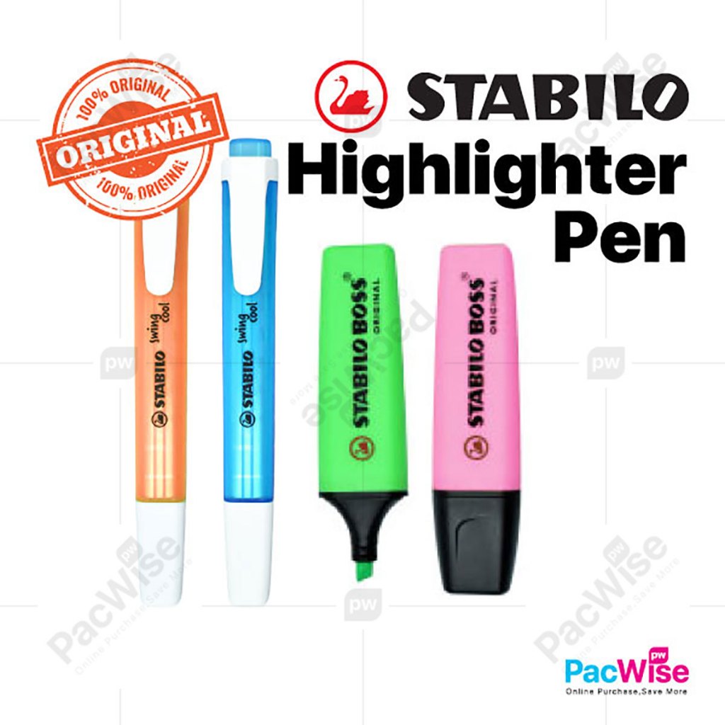 Stabilo Highlighter Pen – Boss / Swing Cool / Artline 660 Penanda / Writing Pen (1 Pc) | Shopee ...