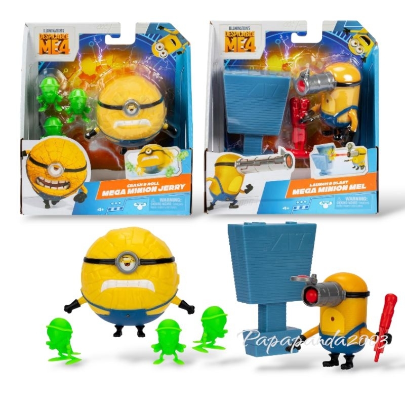 Despicable Me 4 Minion Mega Minion Jerry & Mel Toy Figure By Moose ...