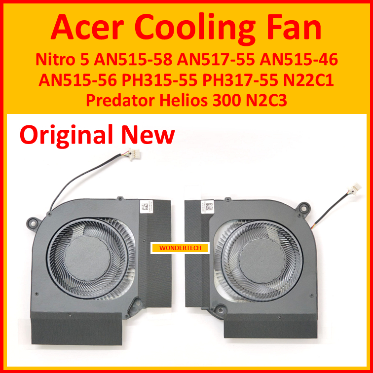 Acer Nitro 5 AN515-58 CPU GPU Cooling Fan AN517-55 AN515-46 AN515-56 ...