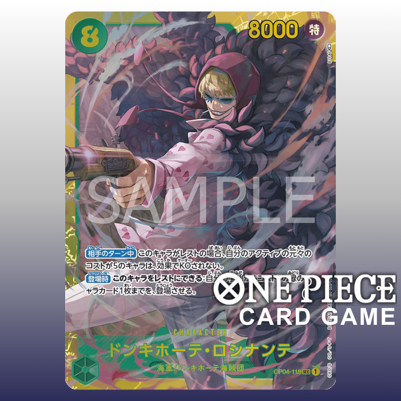 One Piece Card OP04-119 SEC Donquixote Rosinante Japanese TCG Kingdoms ...