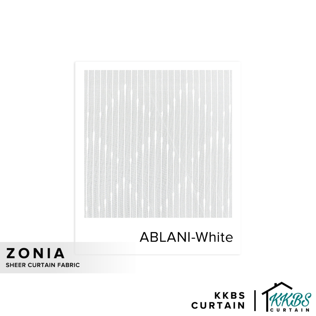 KKBS CURTAIN Zonia-Albani124'' Kain Langsir Sheer Potong Meter (Zonia ...