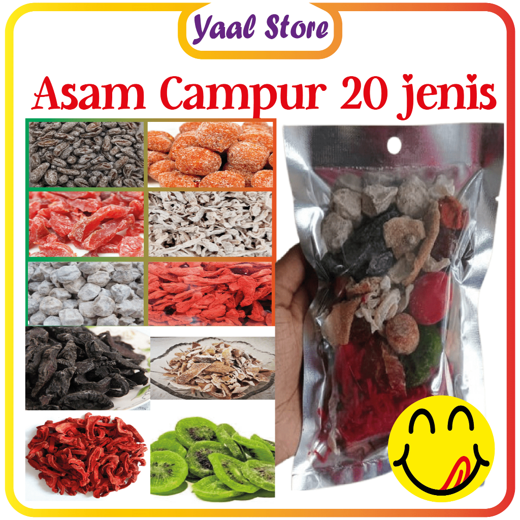 Asam Mix 20 types/ 270g/ Asam Mix Various Types of Acids/ Sour, Sweet ...