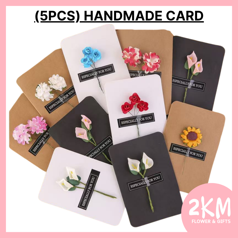 (5PCS) HANDMADE WISHING CARD Kad Ucapan Wish Card Kad Love Card Kad ...