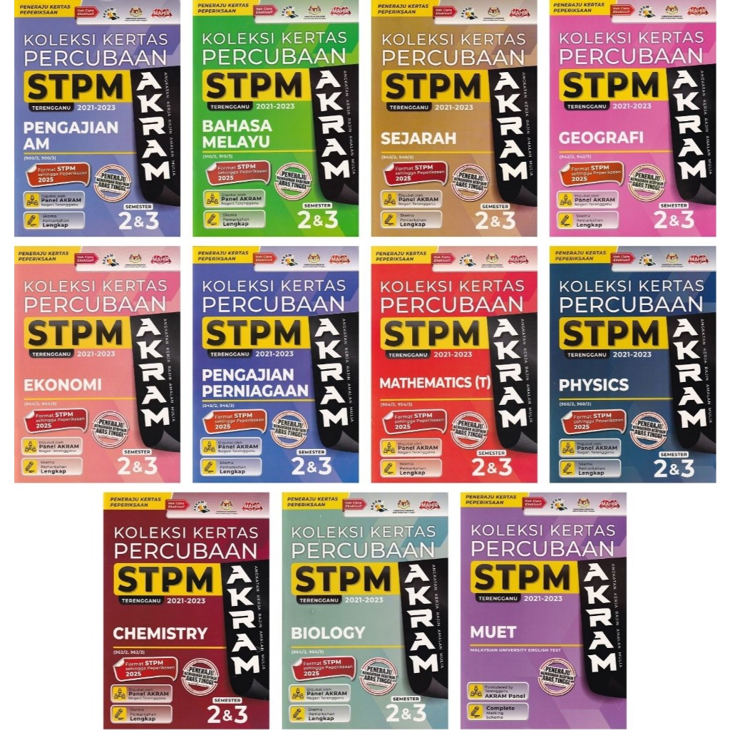 STPM CHANGE PAPER COLLECTION TERENGGANU AKRAM (SEMESTER 2&3) (2025 ...