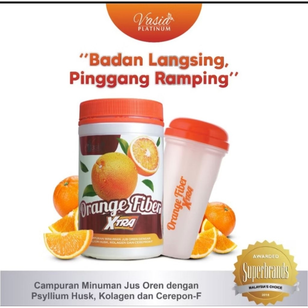 ORANGE FIBER XTRA VASIA 400GRM CAMPURAN MINUMAN JUS OREN DENGAN ...