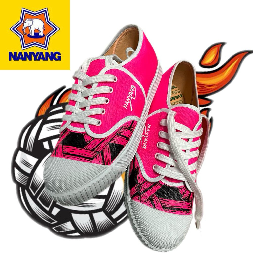 Kasut Nanyang Takraw Stylo Fancy Neon Pink Sepak Takraw Custom | Shopee ...